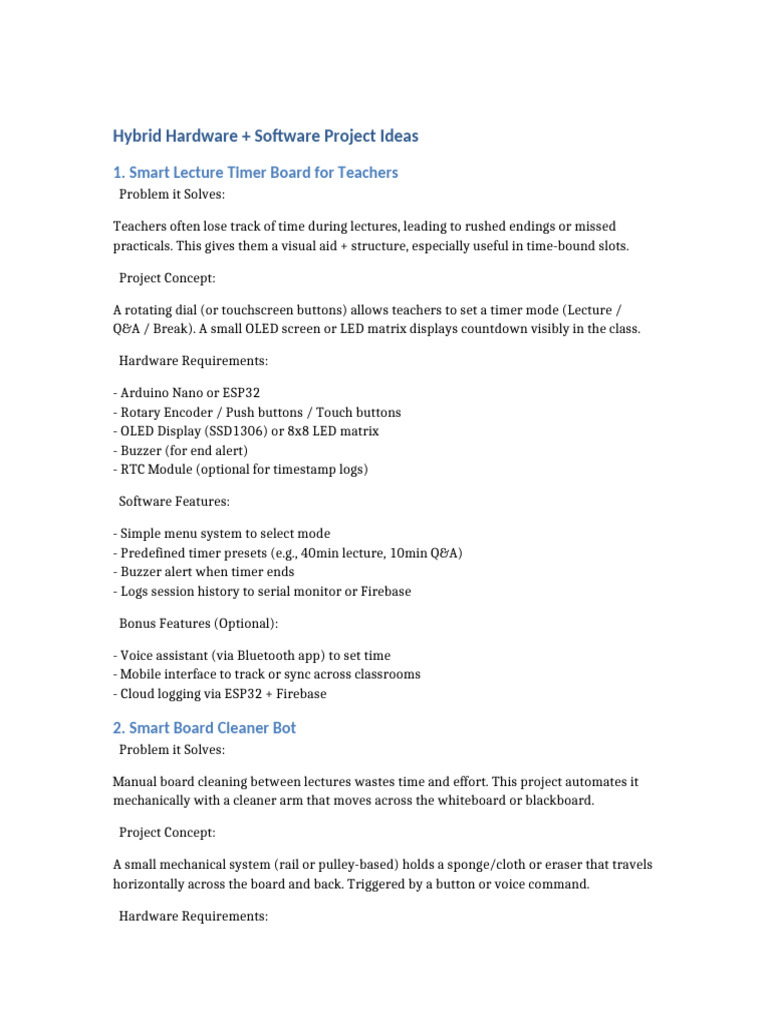 Smart Classroom Automation Projects | PDF