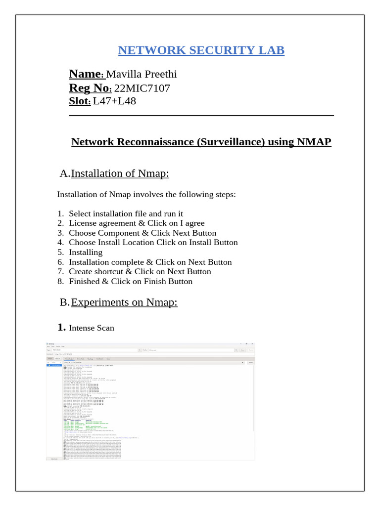 Nmap Network Reconnaissance Guide | PDF