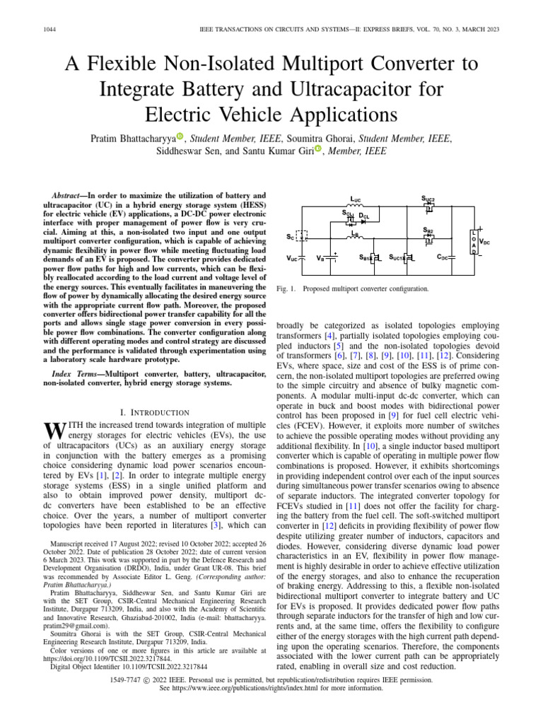 Flexible Multiport Converter for EVs | PDF | Electric Vehicle | Power ...