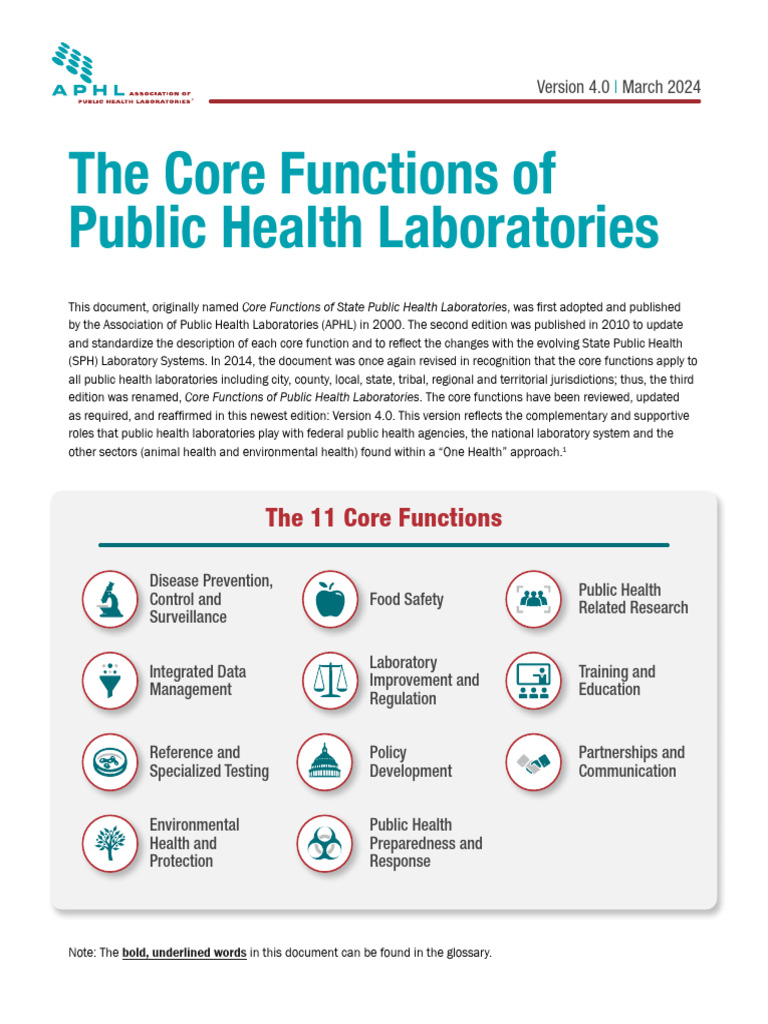Core Functions of Public Health Labs | PDF | Public Health | Medicine