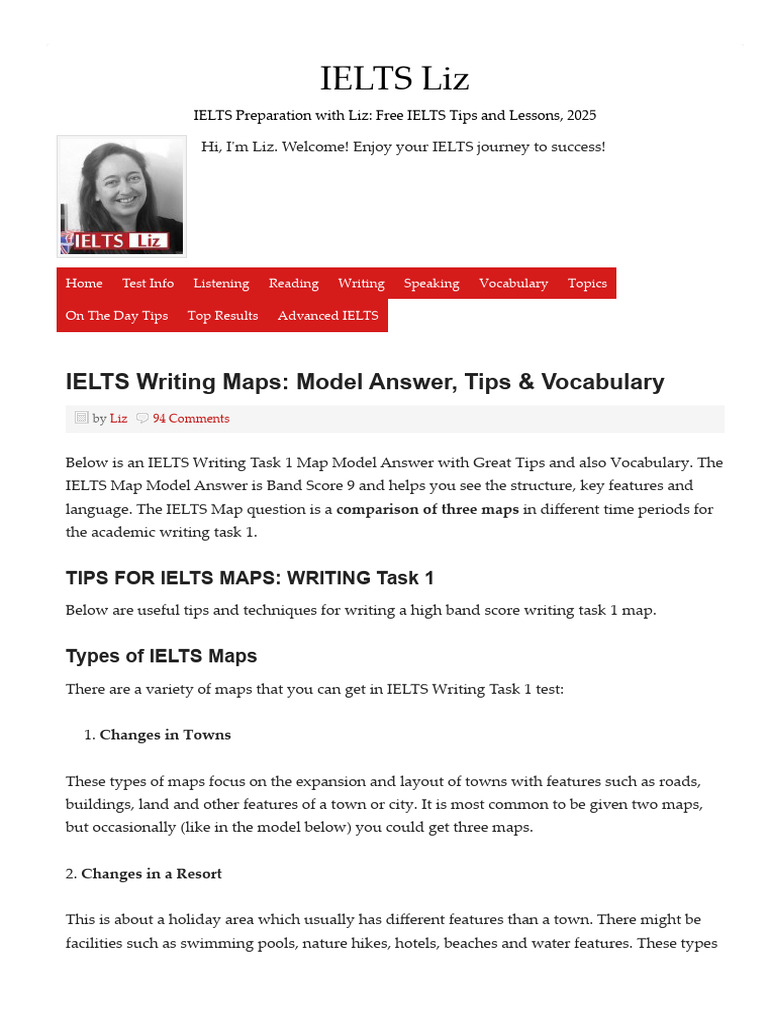 IELTS Map Writing Task 1 Guide | PDF | International English Language ...