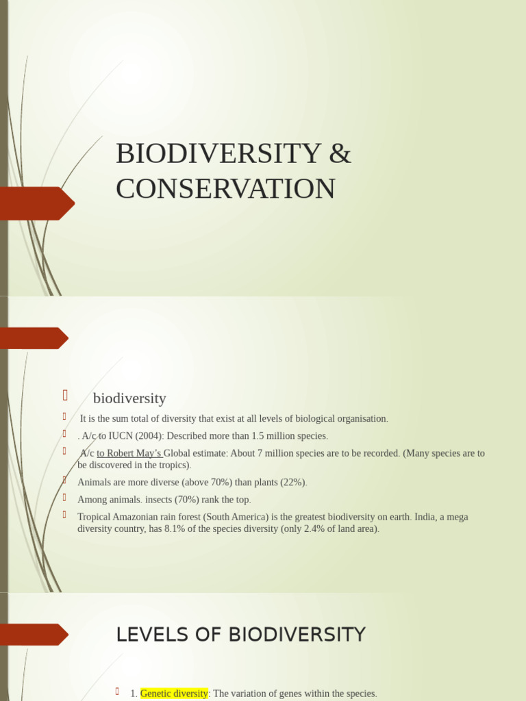 Understanding Biodiversity and Conservation | PDF | Biodiversity ...