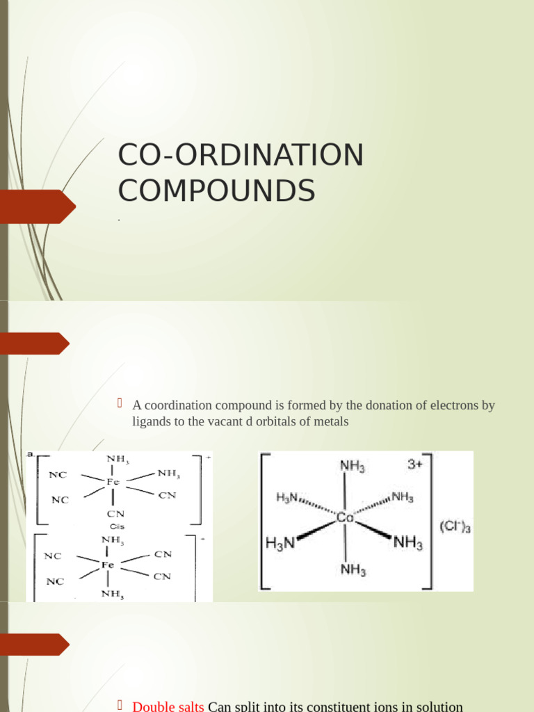 Coordination Compounds Explained | PDF | Coordination Complex | Ligand