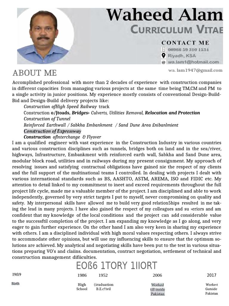 Waheed CV-Construction Manager | PDF