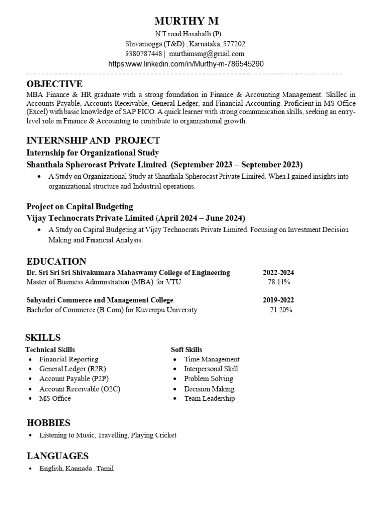 Murthy M | PDF