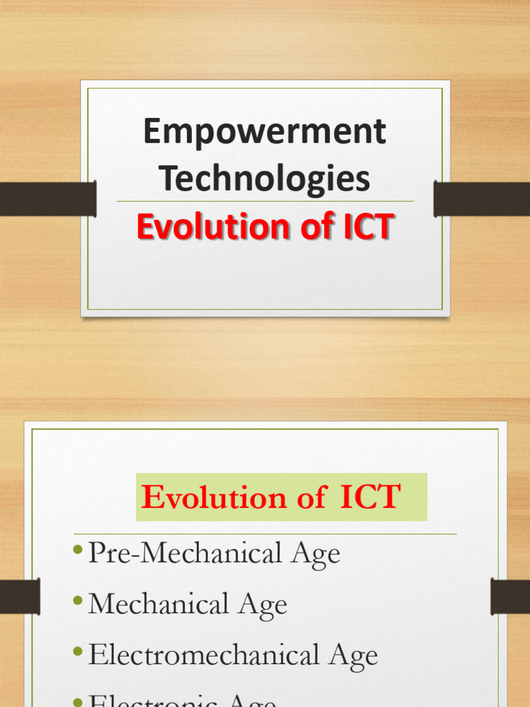 Evolution of ICT Pre Mechanical MechanicalAge 1 | PDF | Alphabet