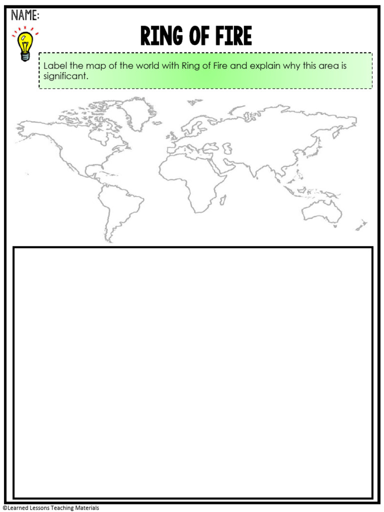 Ring of Fire and Magazine Cover Worksheets | PDF | Plate Tectonics ...