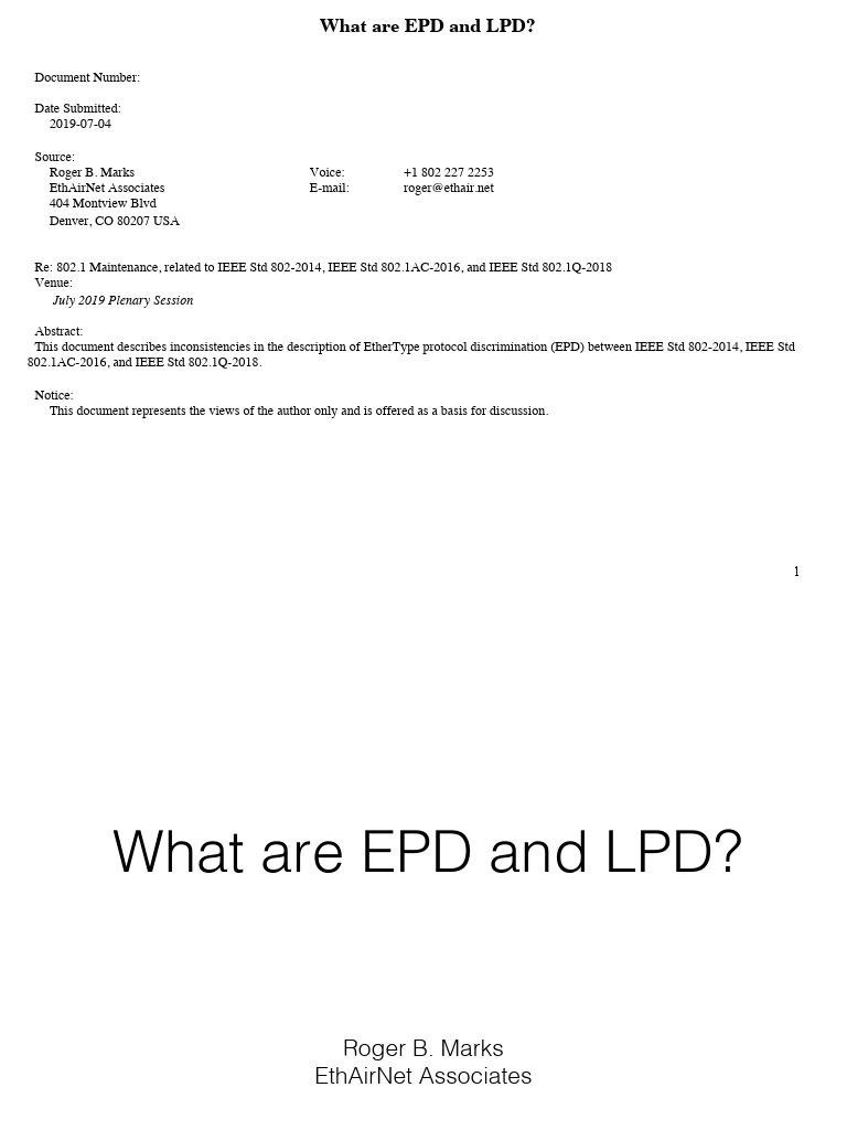 Maint Marks Epd LPD 0719 v02 | PDF | Communications Protocols ...