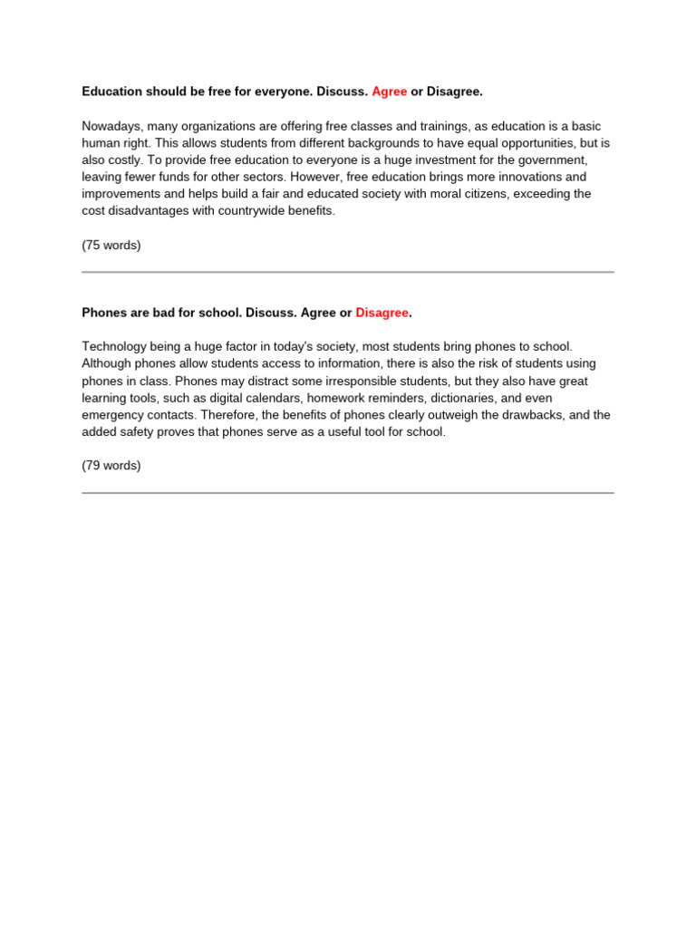 Argumentative Writing Homework | PDF