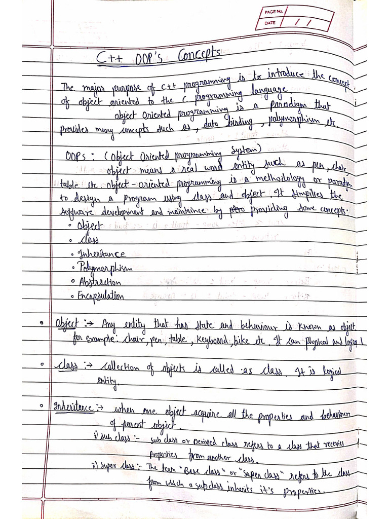 Class and Objects | PDF