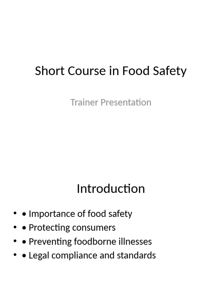 Essential Food Safety Training Course | PDF