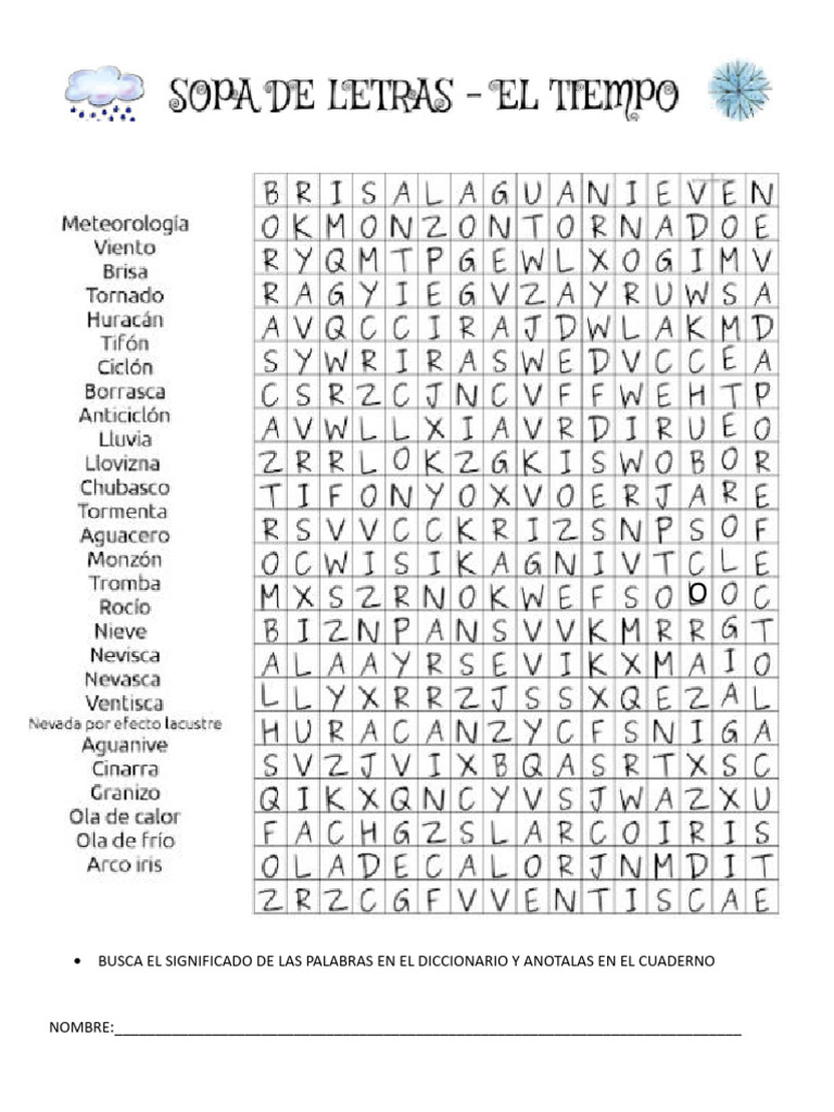 Sopa Letras - El Tiempo | PDF