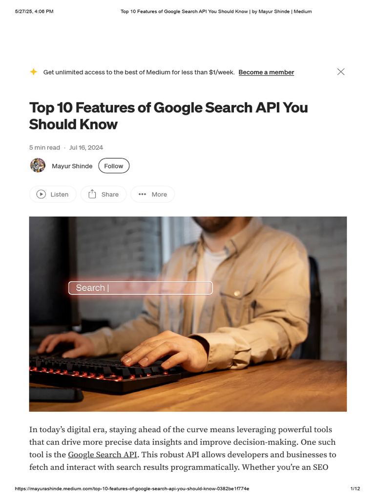 Top 10 Google Search API Features | PDF | Search Engine Optimization ...