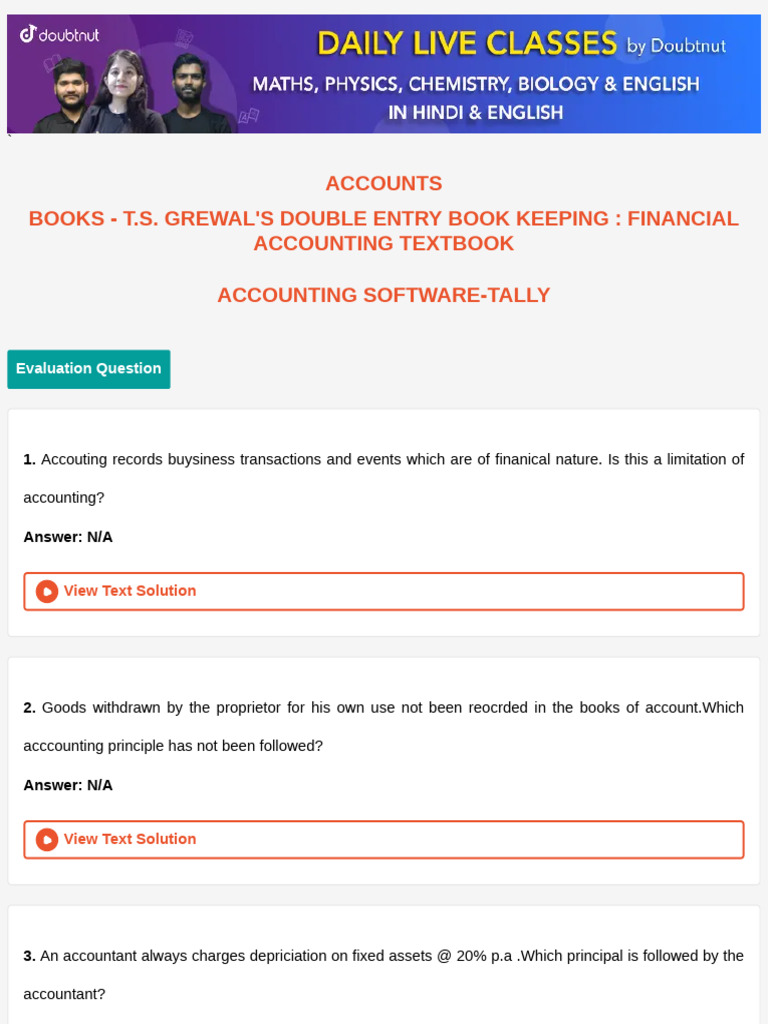 Books Doubtnut Question Bank - HTML | PDF | Debits And Credits | Accounting