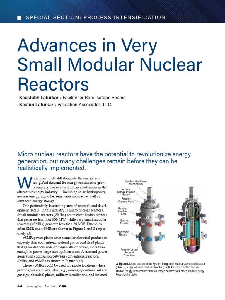 Advances in Very Small Modular Reactors | PDF | Nuclear Reactor ...