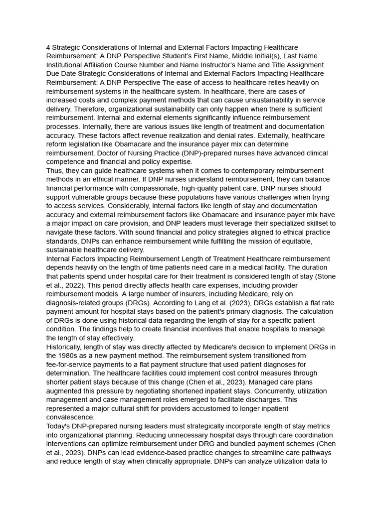 Strategic Considerations of Internal and External Factors Impacting ...