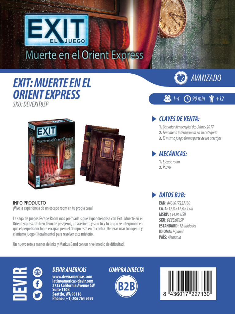 Escape Room: Muerte en el Orient Express | PDF