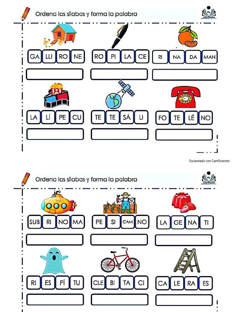 Ordenando Sílabas Formó Palabras | PDF