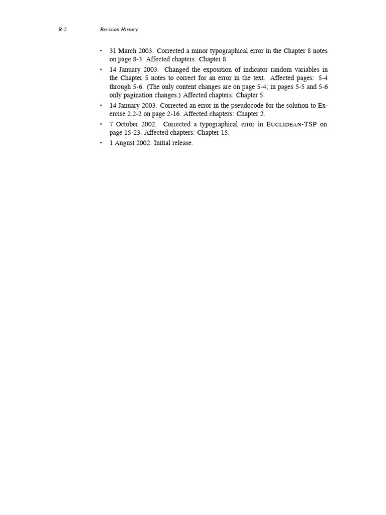 Cormen Lin Lee-Introduction To Algorithms (Solutions) - En-6 | PDF