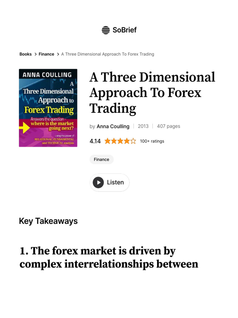 Three-Dimensional Forex Trading Guide | PDF | Foreign Exchange Market ...
