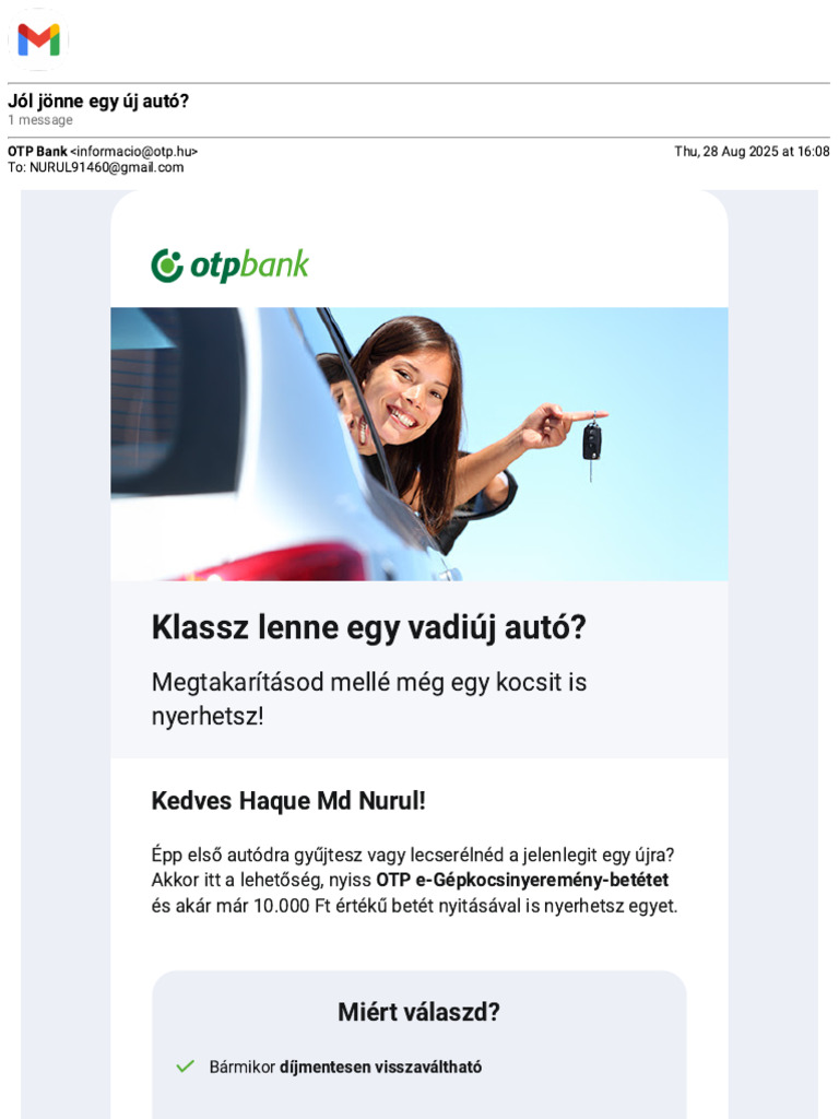 Gmail - Jól Jönne Egy Új Autó | PDF