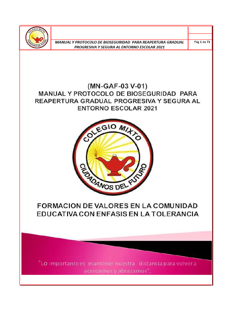2021 Protocolo de Reapertura Gradual CMCF | PDF | Infección