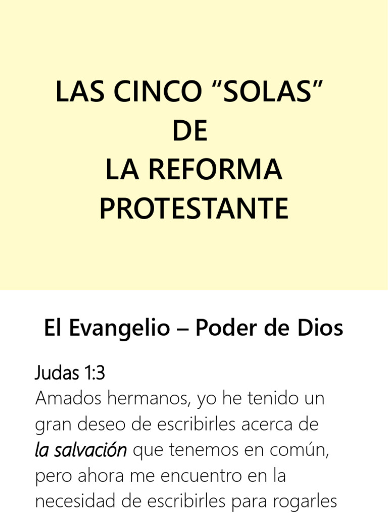 Cinco Solas de la Reforma Protestante | PDF | Cristo (título) | Salvación