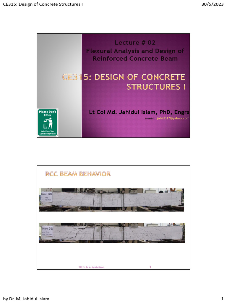 Flexural Design of RCC Beams | PDF | Deformation (Engineering) | Beam ...