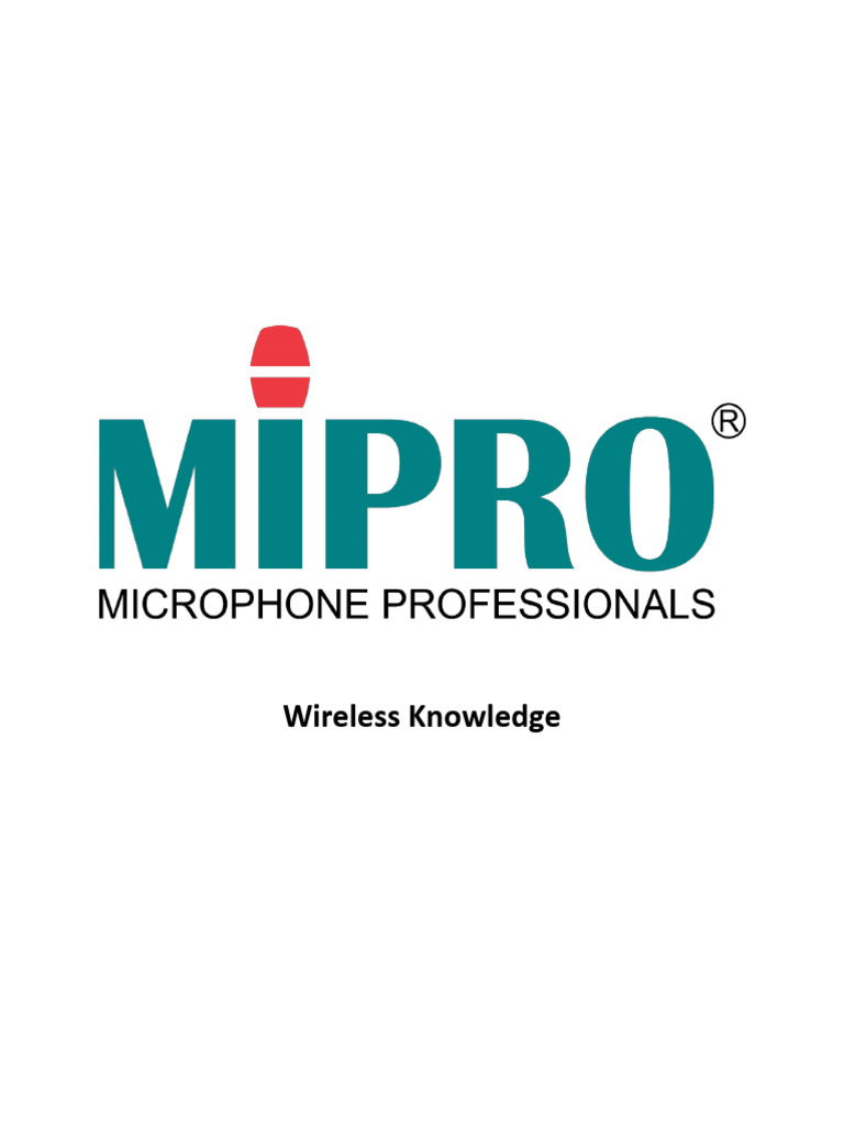 MIPRO Wireless Microphone Setup Guide | PDF | Microphone | Antenna (Radio)