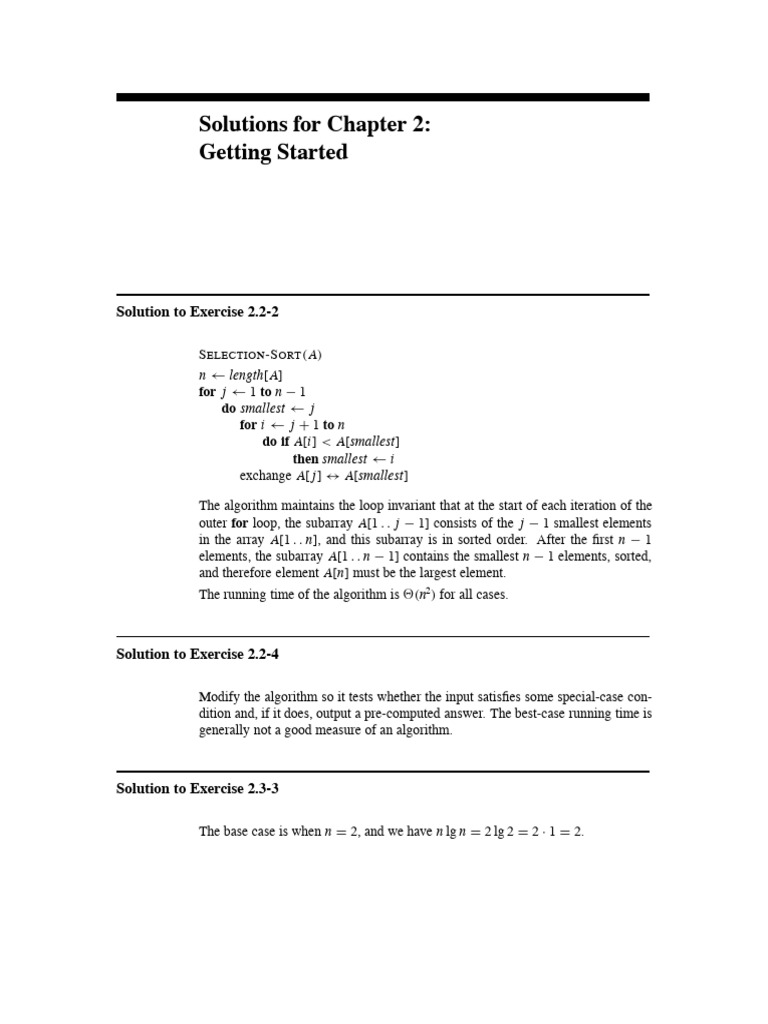 Cormen Lin Lee-Introduction To Algorithms (Solutions) - En-26 | PDF