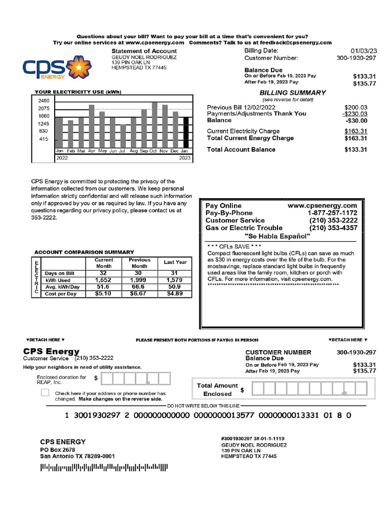 Utility Bill Texas | PDF