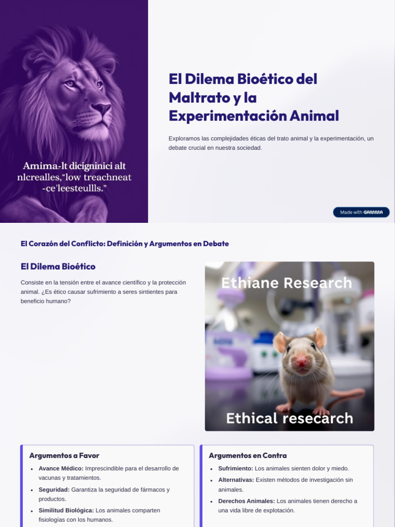 El Dilema Bioetico Del Maltrato y La Experimentacion Animal | PDF
