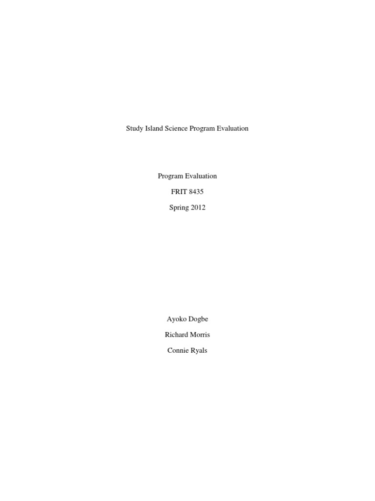 Study Island Science Program Evaluation | PDF
