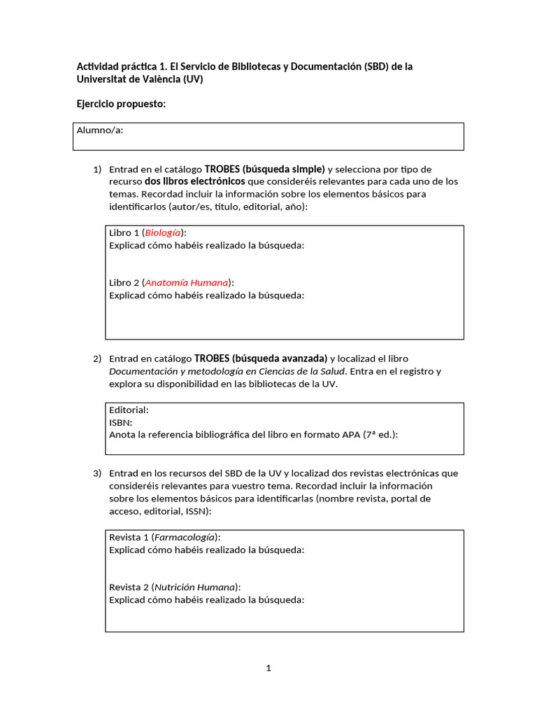 Actividad Prã¡ctica 1 - Ejercicio | PDF | Acceso abierto | Farmacia