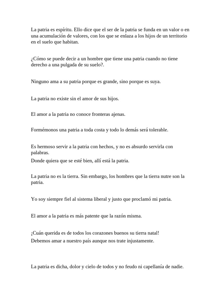 El Amor y la Identidad de la Patria | PDF | Amor