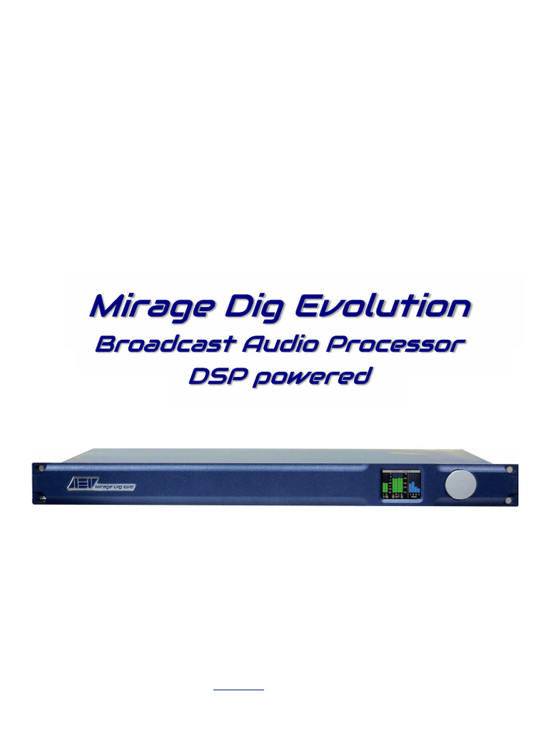 Mirage Digital Audio Processor Guide | PDF | Distortion | Low Pass Filter