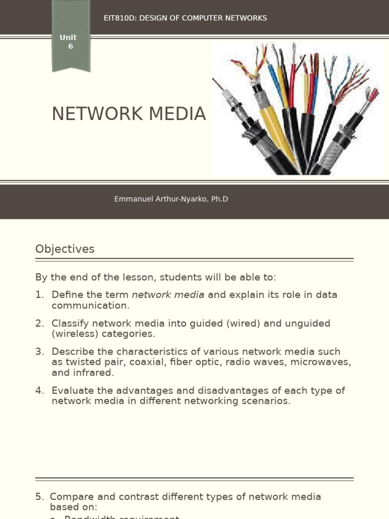 Understanding Network Media Types | PDF | Transmission Medium | Optical ...
