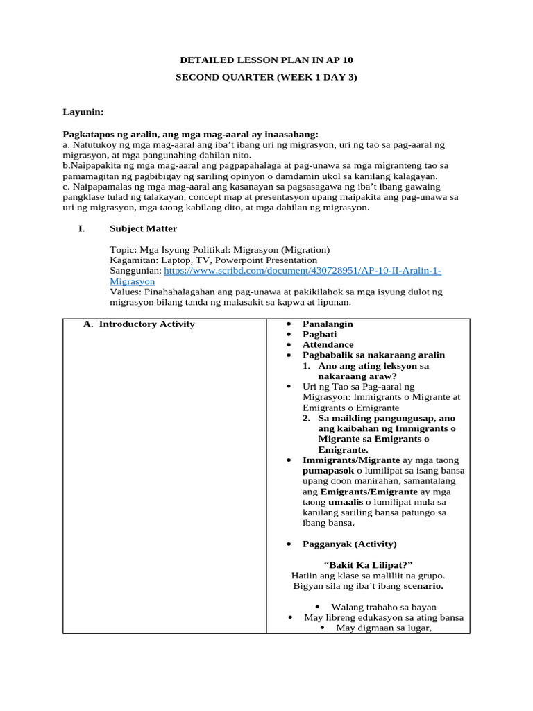 Q2 Week 1 - Day 3 | PDF