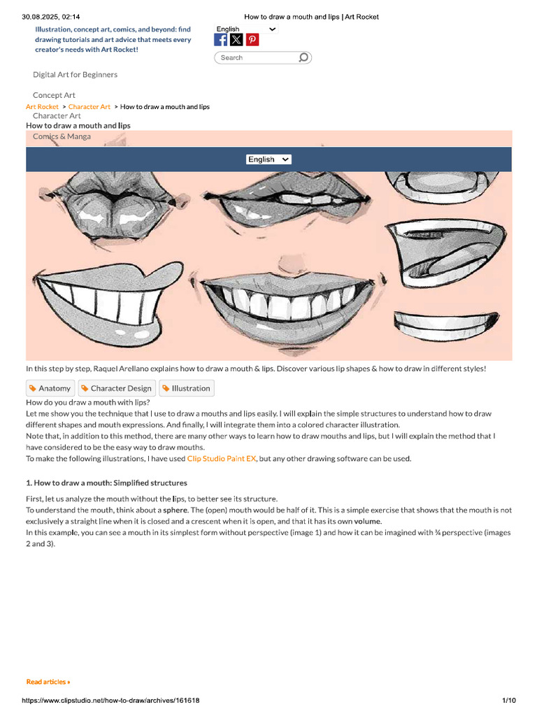 How To Draw A Mouth and Lips | PDF