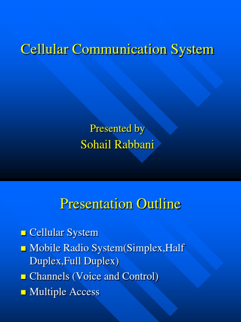 Cellular Communication | PDF | Duplex (Telecommunications) | Cellular ...