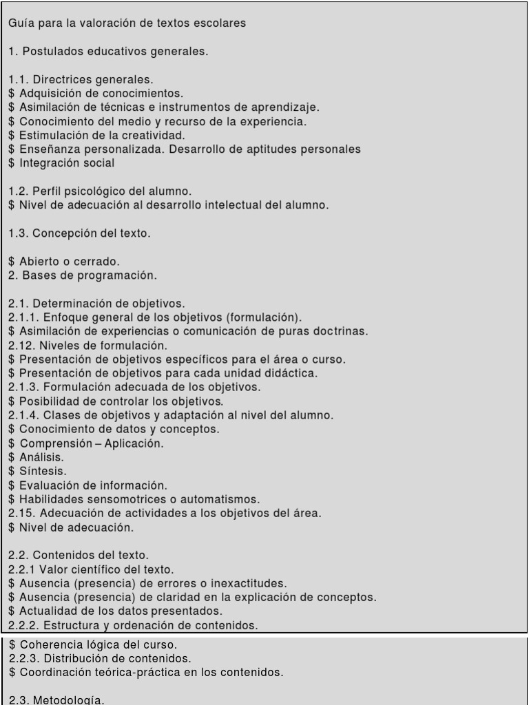 Bernard (1976) - Guia para La Valoracion de Textos Escolares | PDF ...