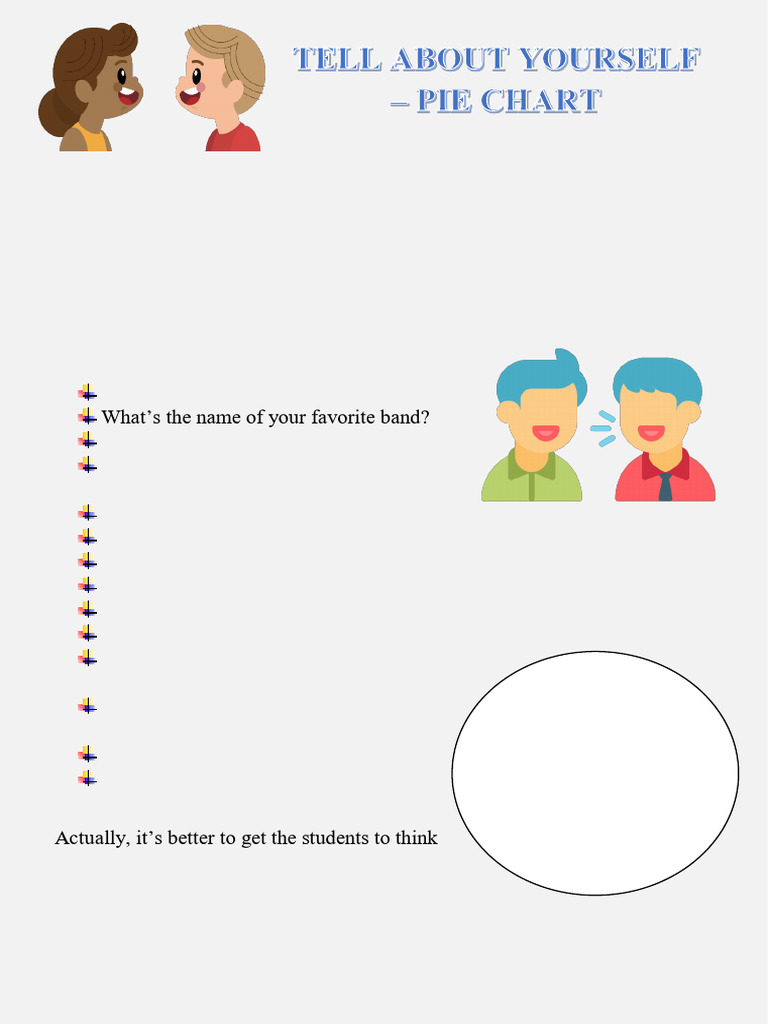 Tell About Yourself - Pie Chart - A1-B2 | PDF