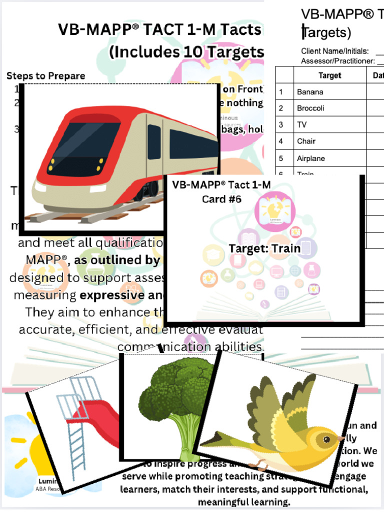 VB-MAPP TACT 1-M Assessment Tools | PDF | Cognition | Learning