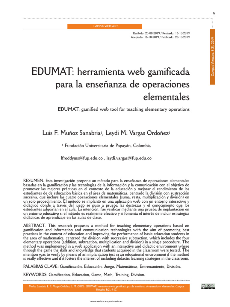 EDUMAT: Gamificación en Matemáticas | PDF | Aprendizaje | Enseñando