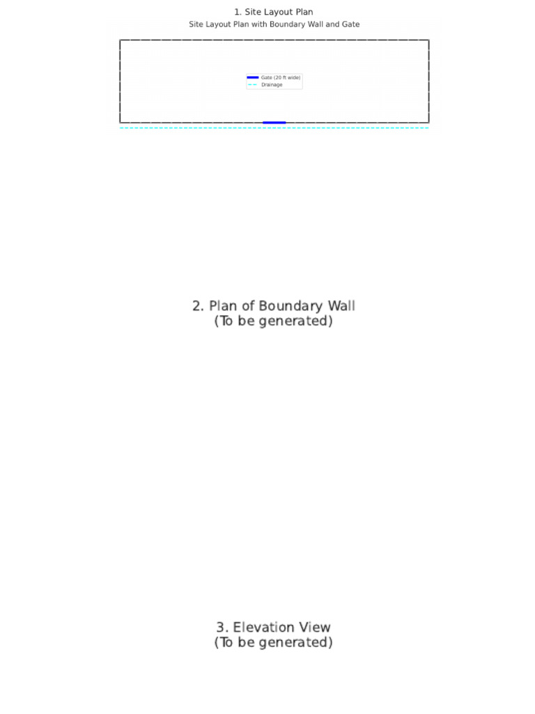 Boundary Wall Drawings | PDF