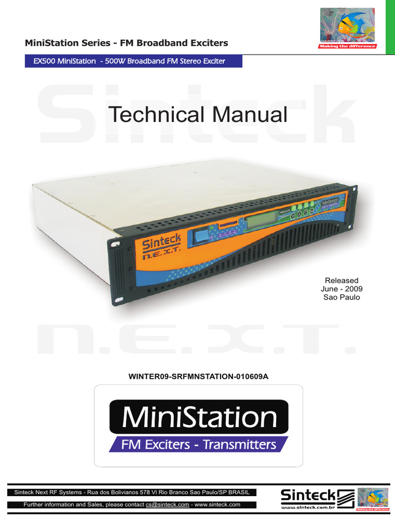 EX500 MiniStation FM Stereo Exciter Manual | PDF | Transmitter ...