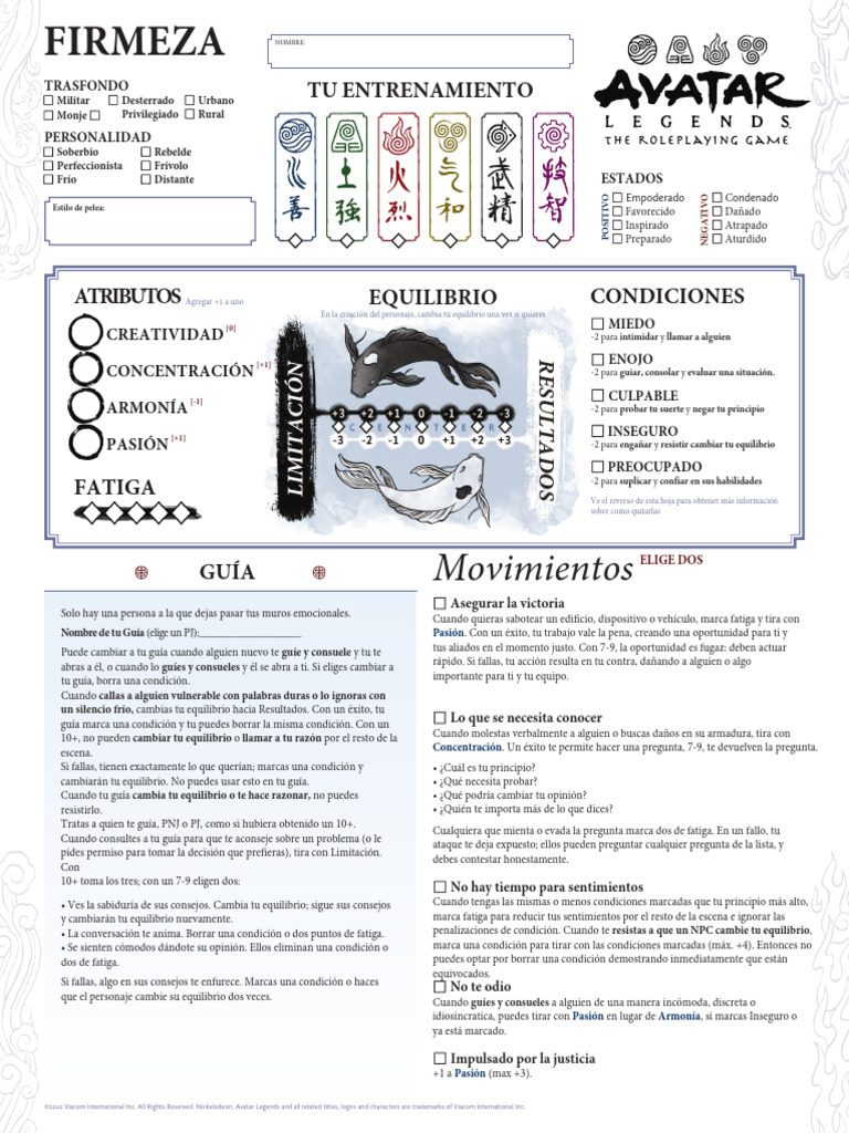 Avatar Legends RPG - Libretos | PDF