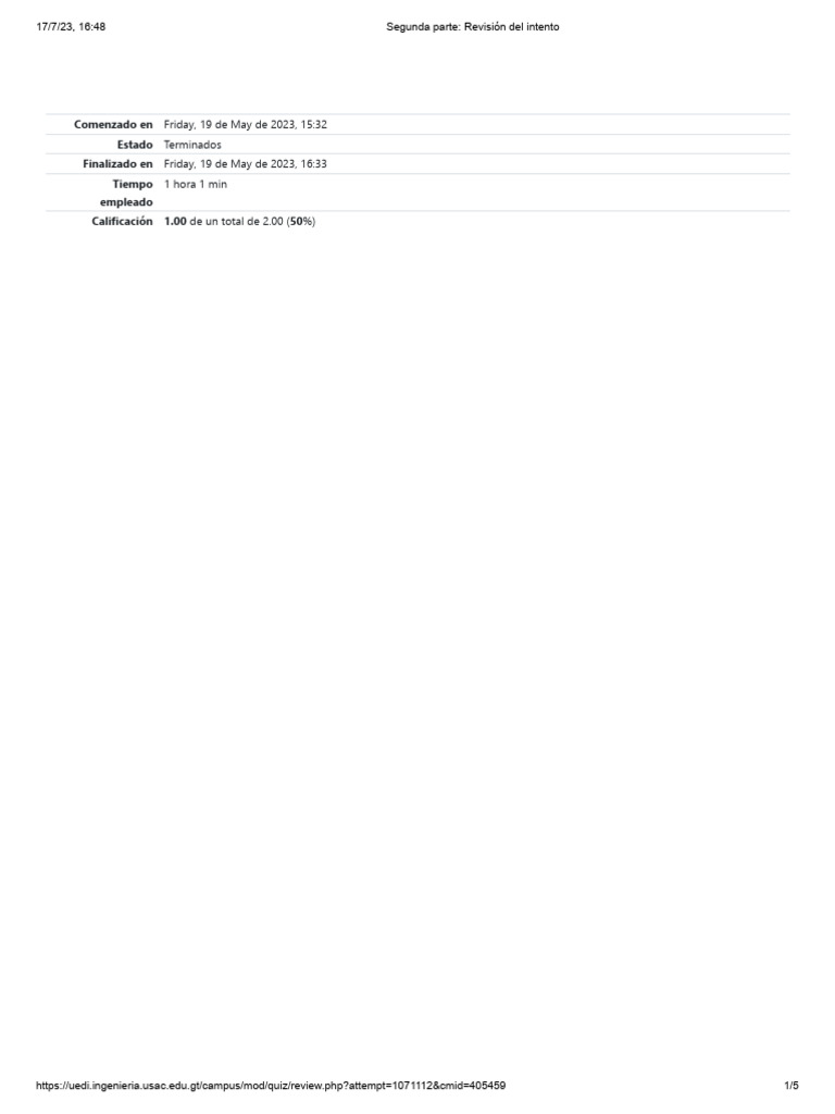 EXAMEN HIDRO Segunda Parte - Revisión Del Intento | PDF