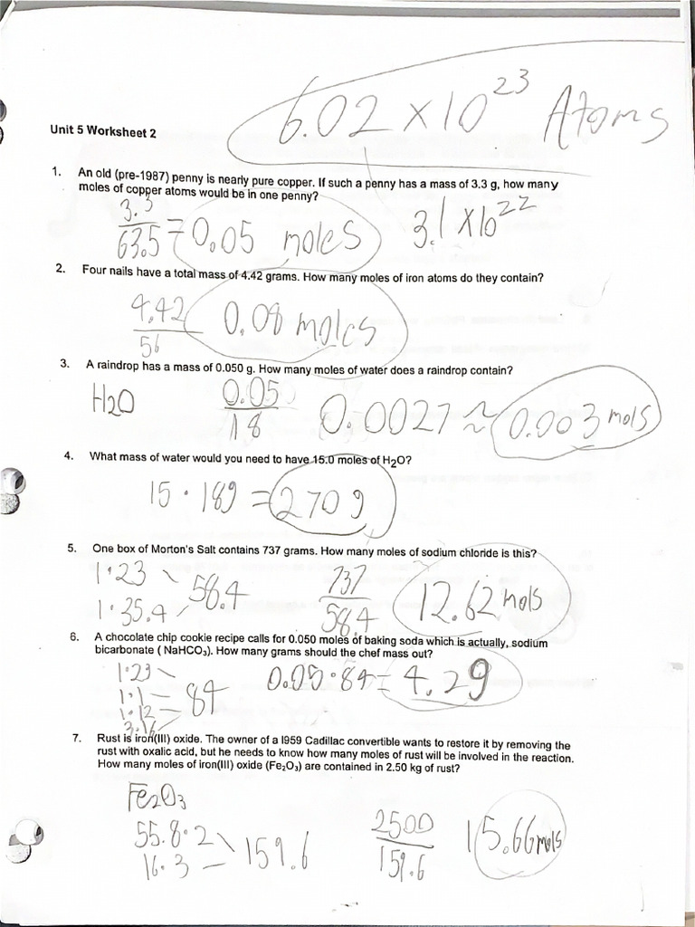 Unit 5 Worksheet 2 | PDF