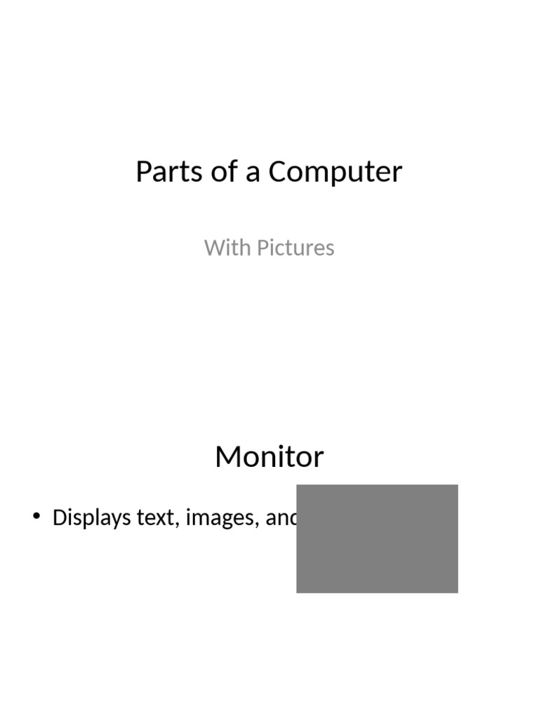 Parts of Computer With Pictures | PDF